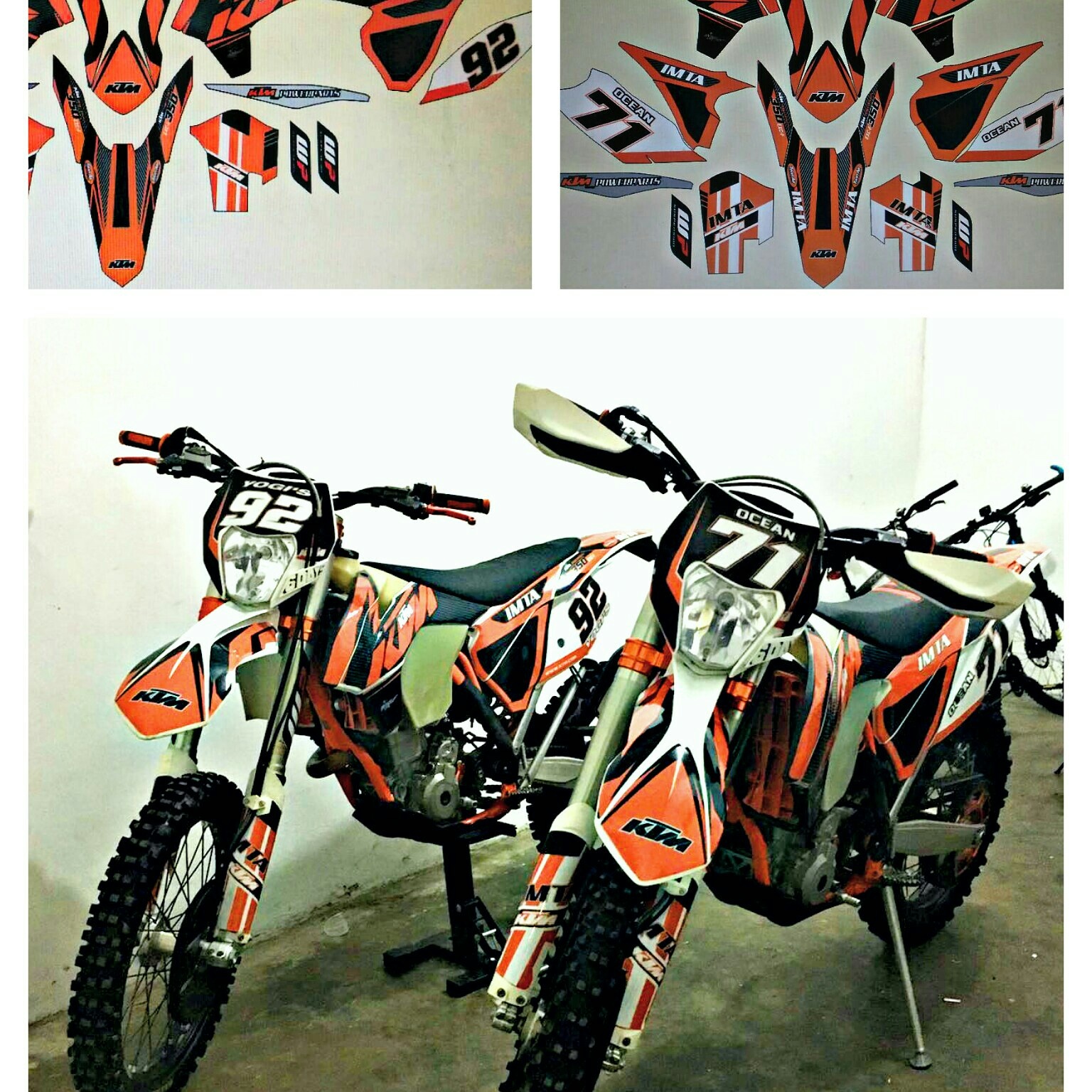 Decal KTM EXC-f 2012 - 2016 - DECALS MOTOCROSS CUSTOM GRAPHICS