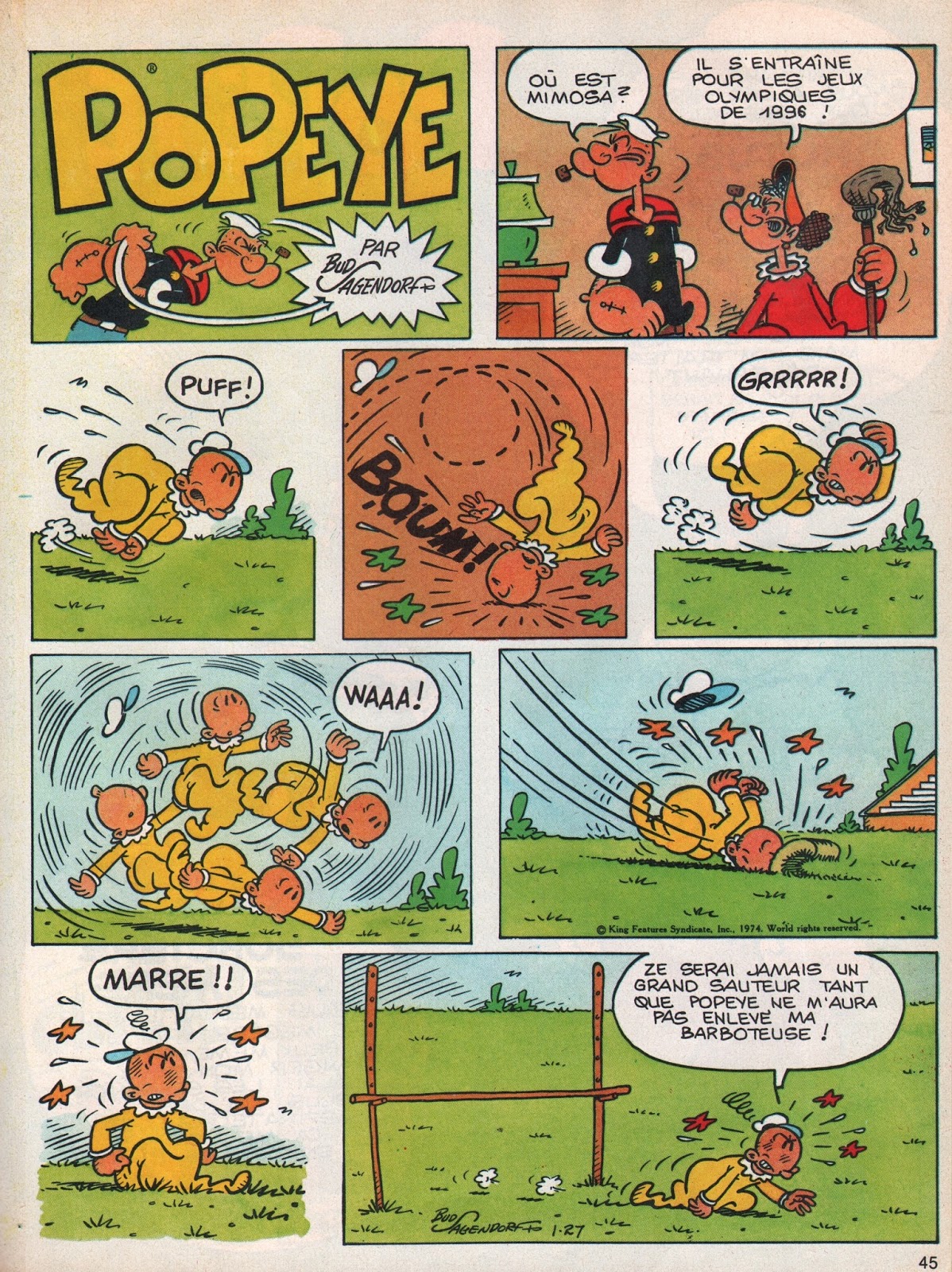 Les trésors de la flibuste: Popeye: Les BD blocs de Pif - 1982