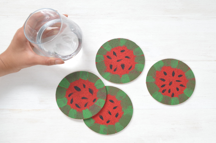 Darice DIY: Watermelon Coaster Set
