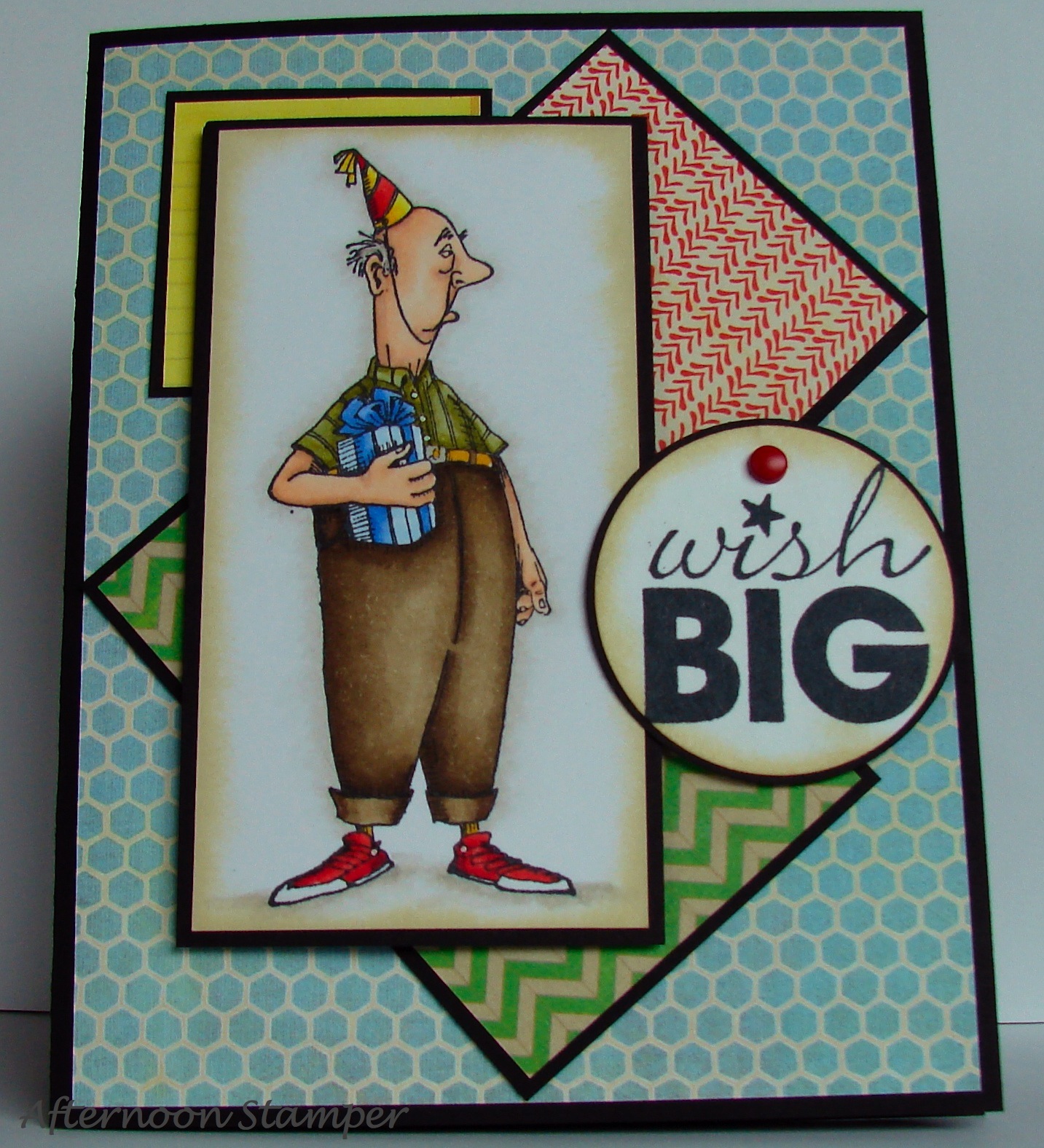 Afternoon Stamper: Birthday Card Using Art Impressions "Cliff"