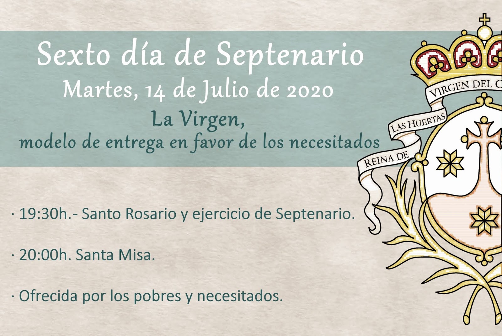 España Catolica ¡Bendita seas!: SEXTO DÍA DEL SEPTENARIO