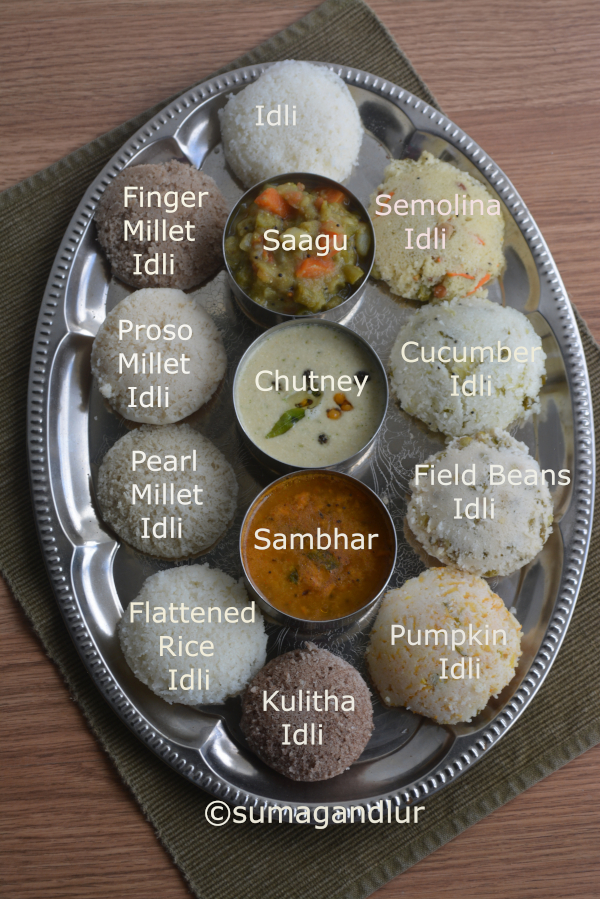 Veggie Platter: Idli Platter ~ Proso Millet Idli