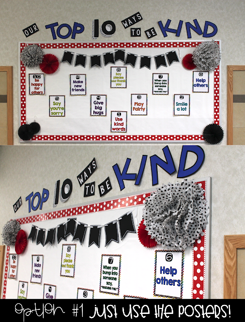 What the Teacher Wants!: Top 10 Ways to Be Kind - A Bulletin Board Display