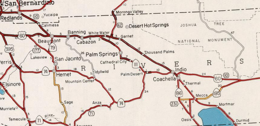 Califoooornia! (Interstate 10 west from CA 86 through Coachella Valley ...