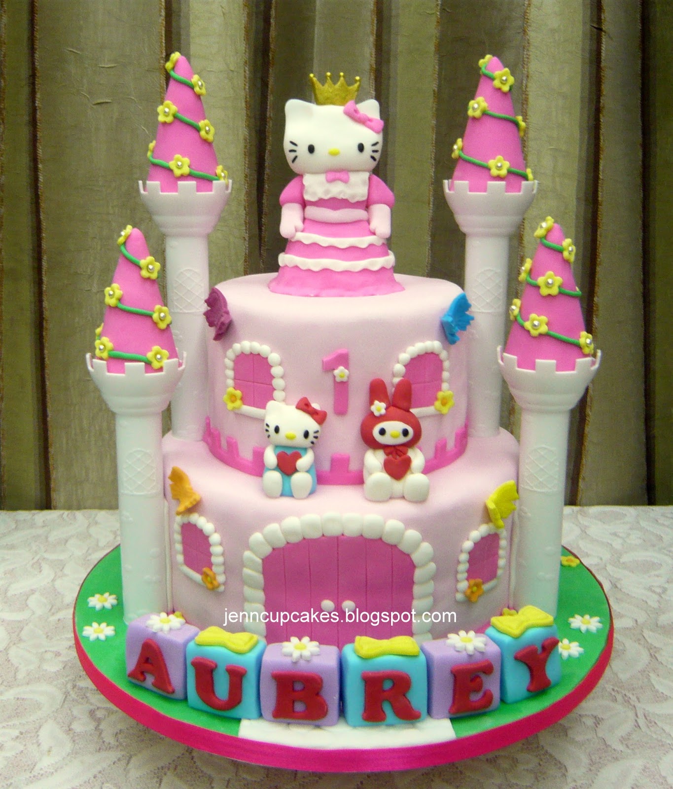 Hello Kitty Castle Cakes