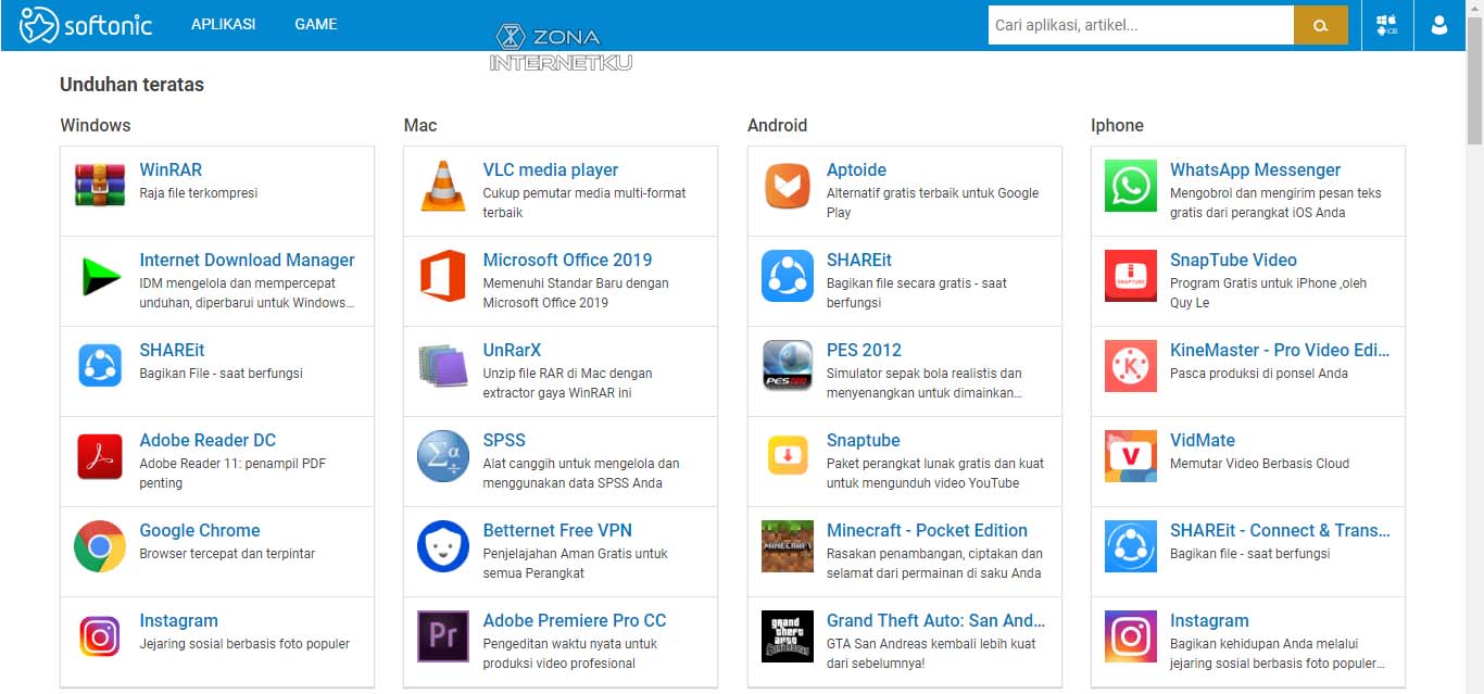 4+ Situs Download Software Komputer Gratis Terlengkap - Zona Internetku