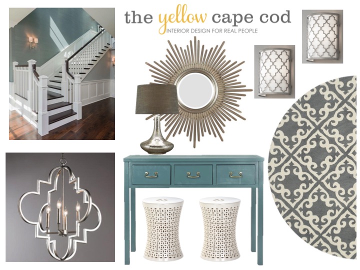 The Yellow Cape Cod: Three Rooms, One Design~ A Foyer, Living and ...