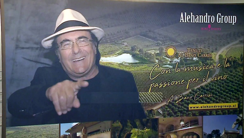 Italian singer Albano Carrisi promotes his winery in Albania