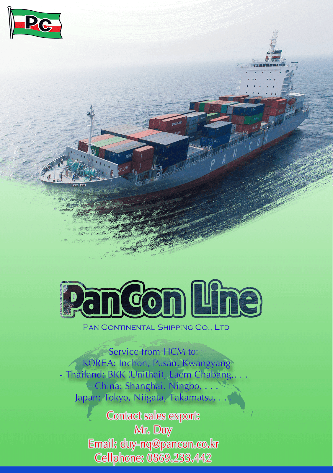 Pan Continental Shipping Vietnam: PAN CONTINENTAL SHIPPING (PANCON LINE)