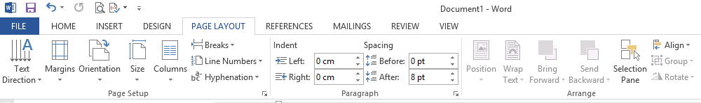 勉強しましょう: Fungsi Menu-Menu pada Tab Page Layout Microsoft Word 2013