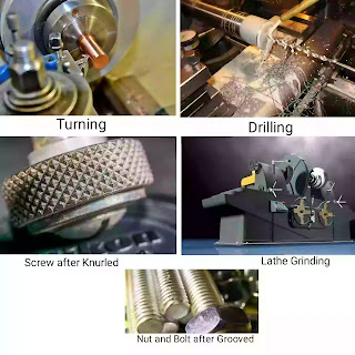 Operation of Lathe Machine and Their Parts and Function