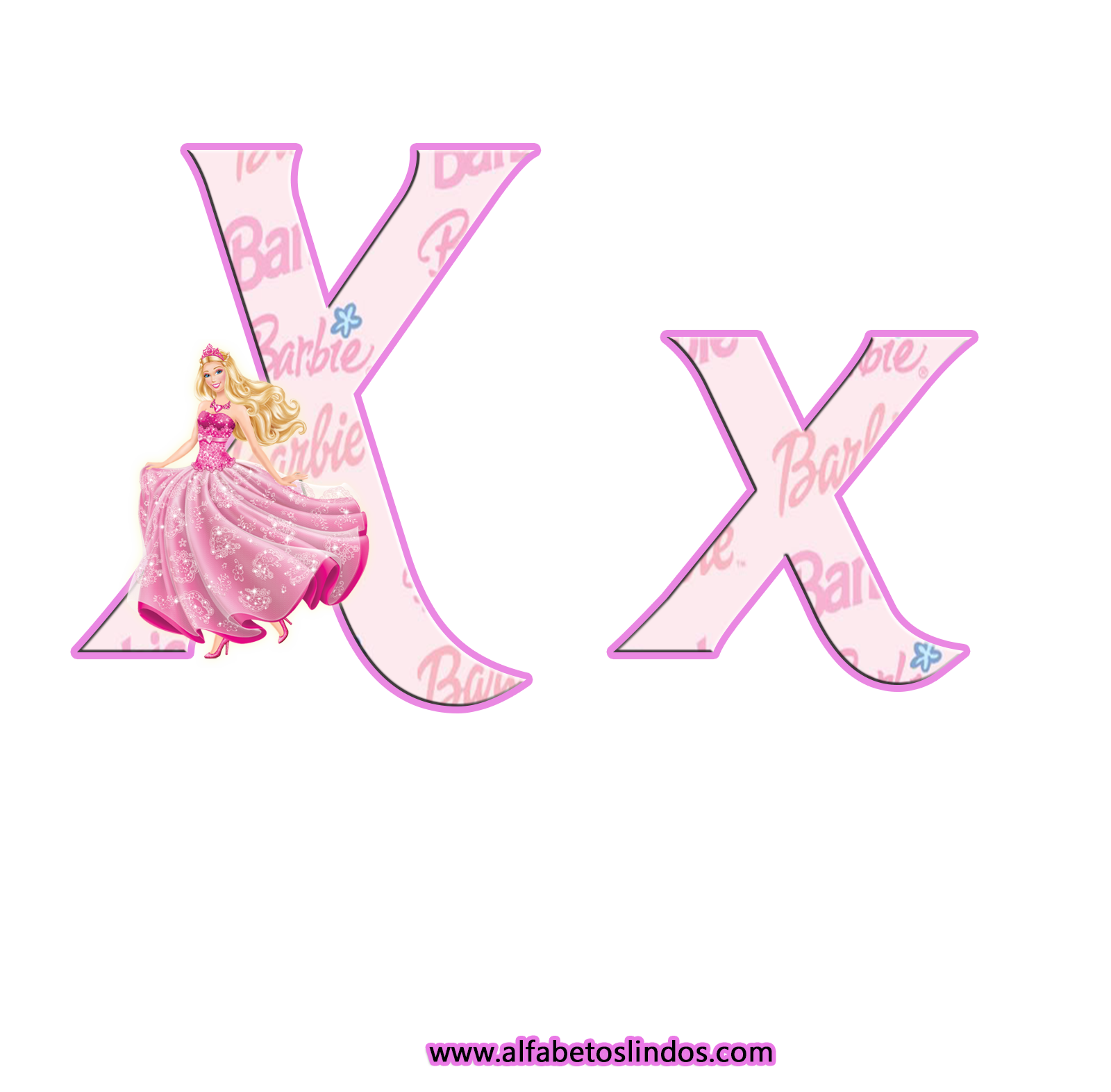 Precioso Alfabeto de Barbie Princesa. - Oh my Alfabetos!