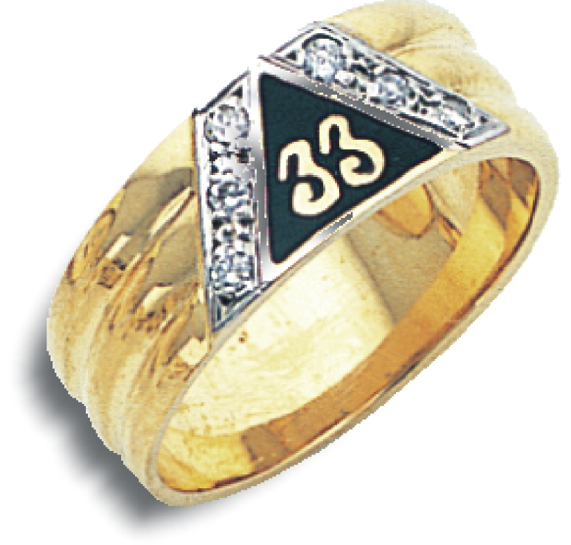 Fratline 33rd Degree Ring: Scottish Rite 33rd Degree Ring in 10K Yellow ...