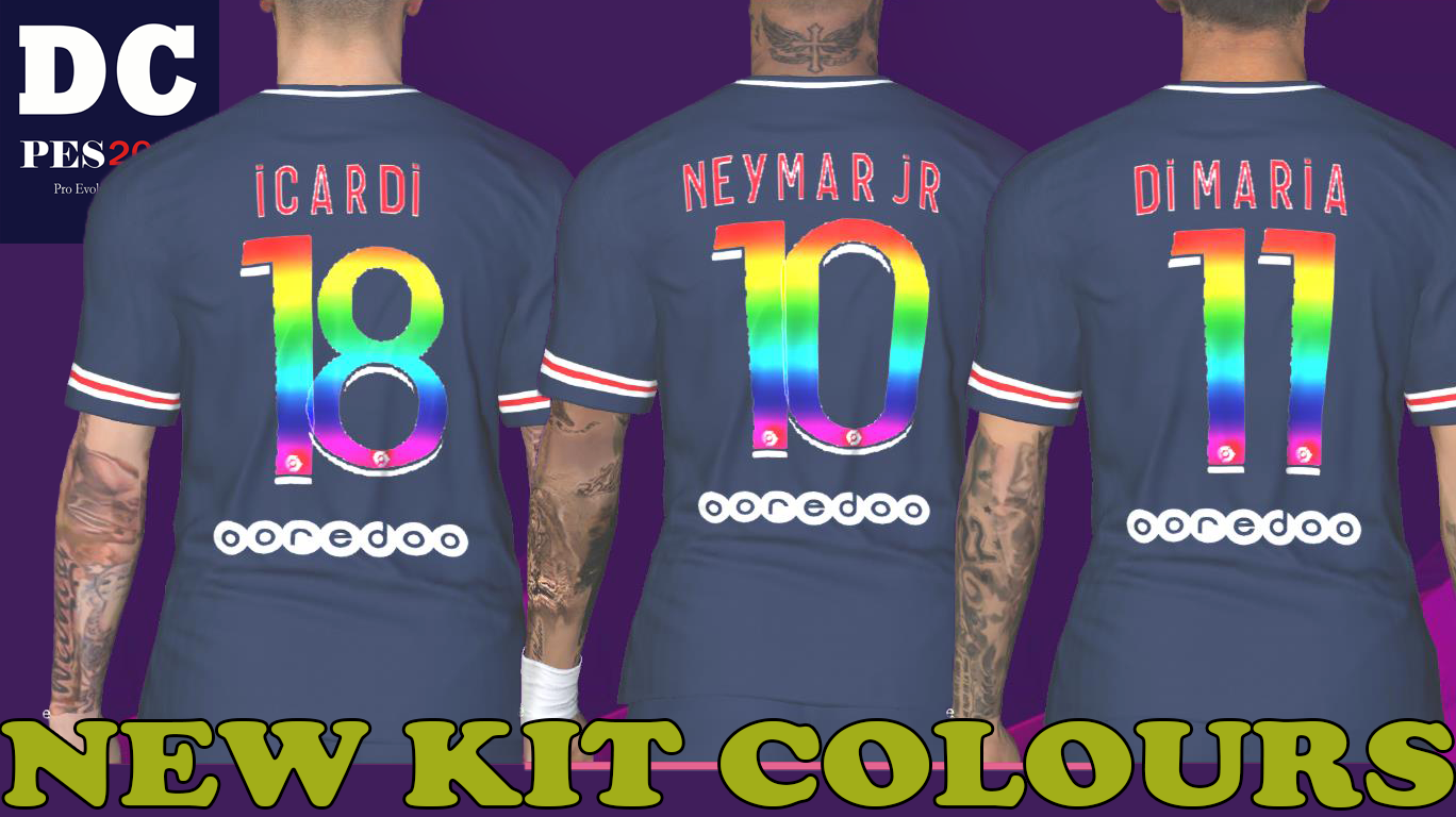 PES 17 | PSG NEW RAINBOW NUMBERS KIT 20-21 SEASON BY DC