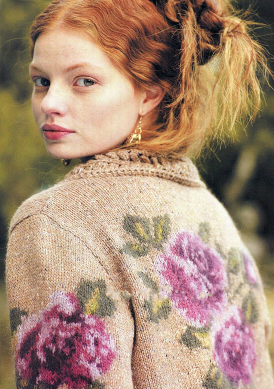 Irina: Jacket with Rose design. PATTERN.