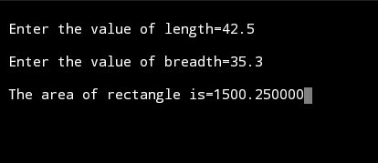C program to find area of rectangle - My CS Tutorial
