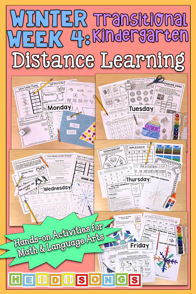 Distance Learning Packets for TK - Winter WEEK 4!