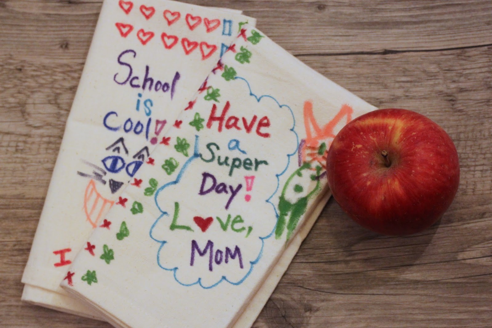 Green Owl Art: Napkin Notes for School Lunches