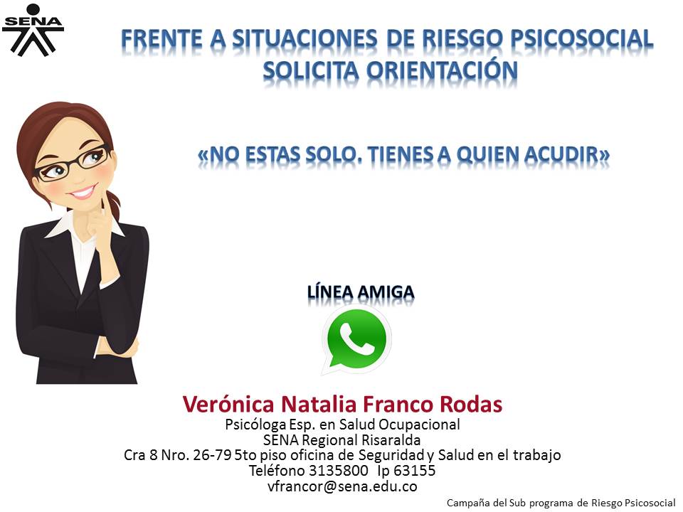 NOTISENA RISARALDA: Línea Amiga del SENA Risaralda