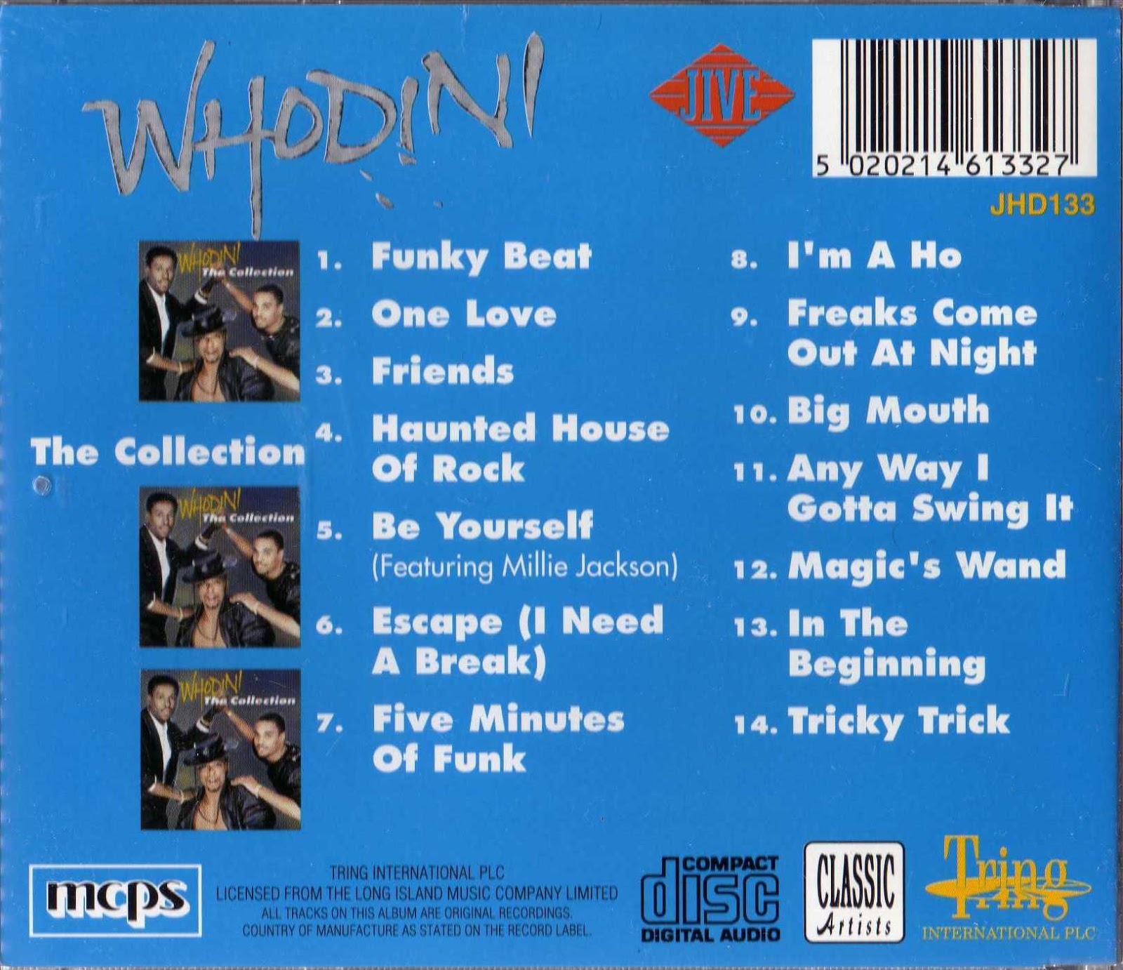 OLAS UN BEKONS HIP-HOP & FUNK BLOG: Whodini - The Collection (1990) (CD ...