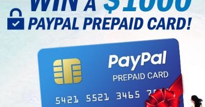 Win $1000 PAYPAL Prepaid Card