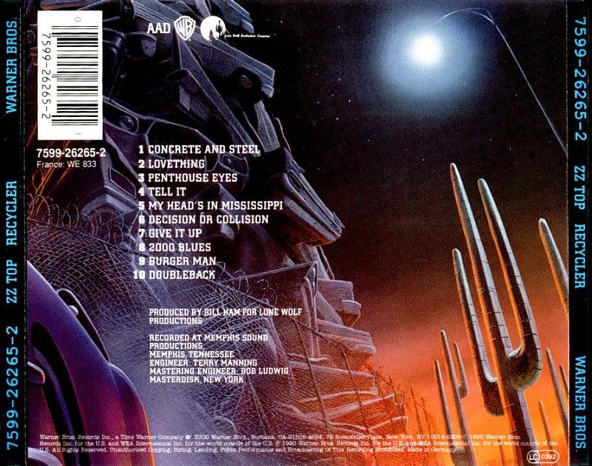 Classic Rock Covers Database Full Album Download Zz Top Recycler 1990