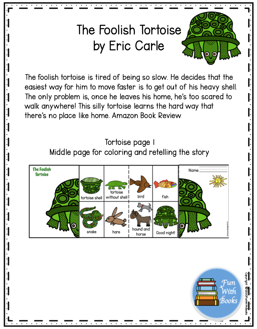 THE FOOLISH TORTOISE BOOK CRAFT ~ Book Units by Lynn