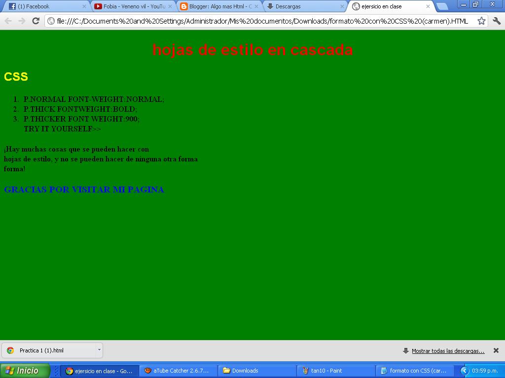Algo mas Html: Formato con CSS