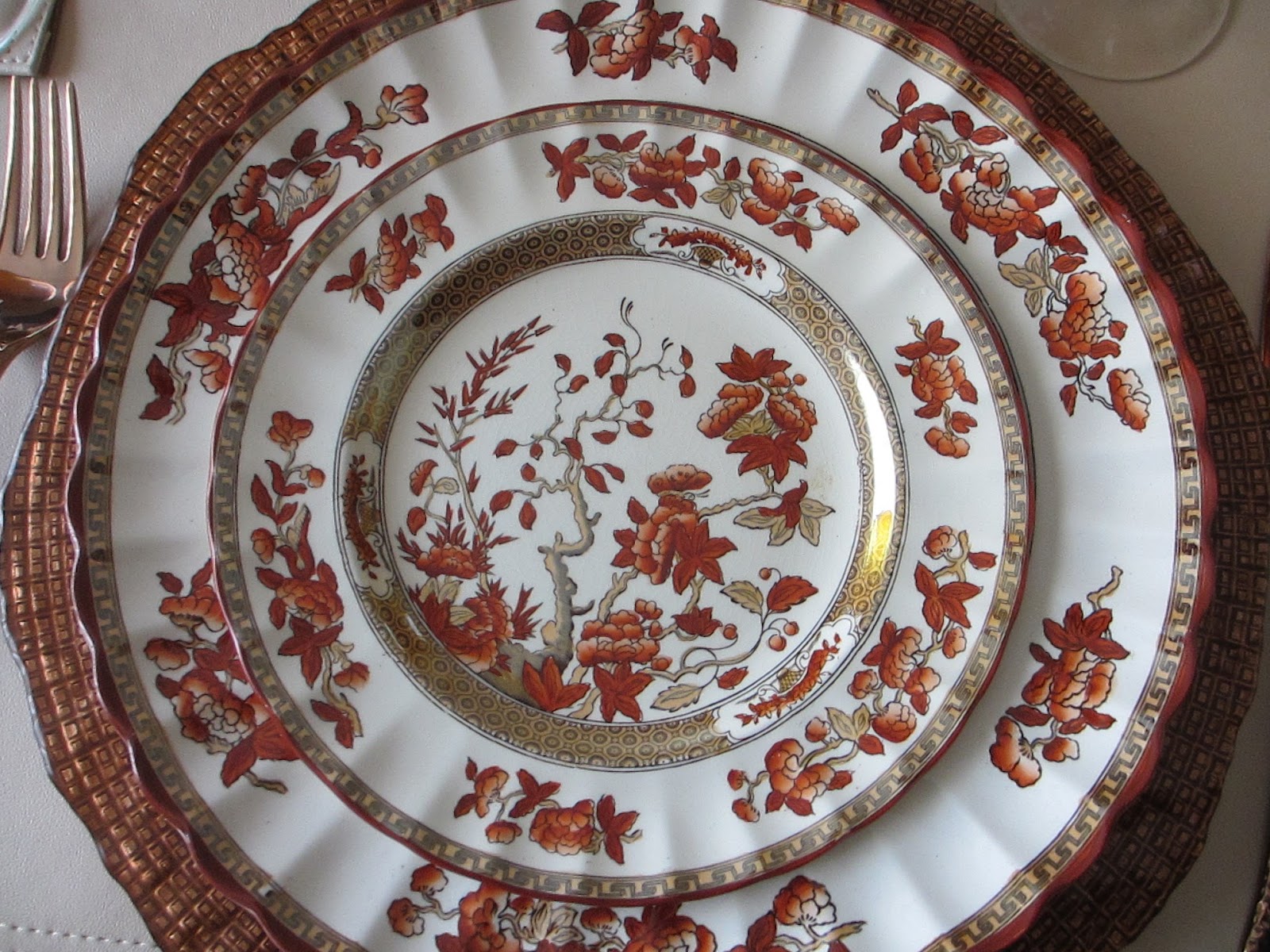 The Welcomed Guest: Spode Indian Tree and Amber Tablescape