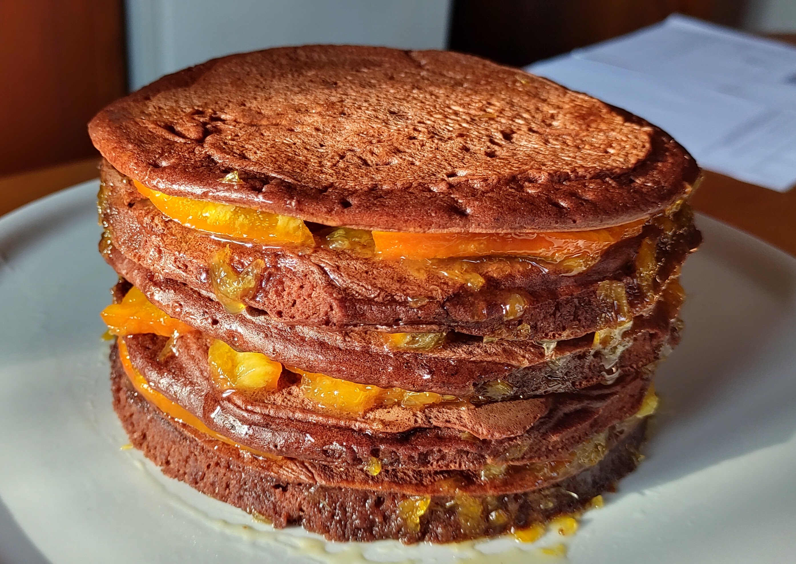 Il mondo di Luvi: Torta di pancakes al cacao