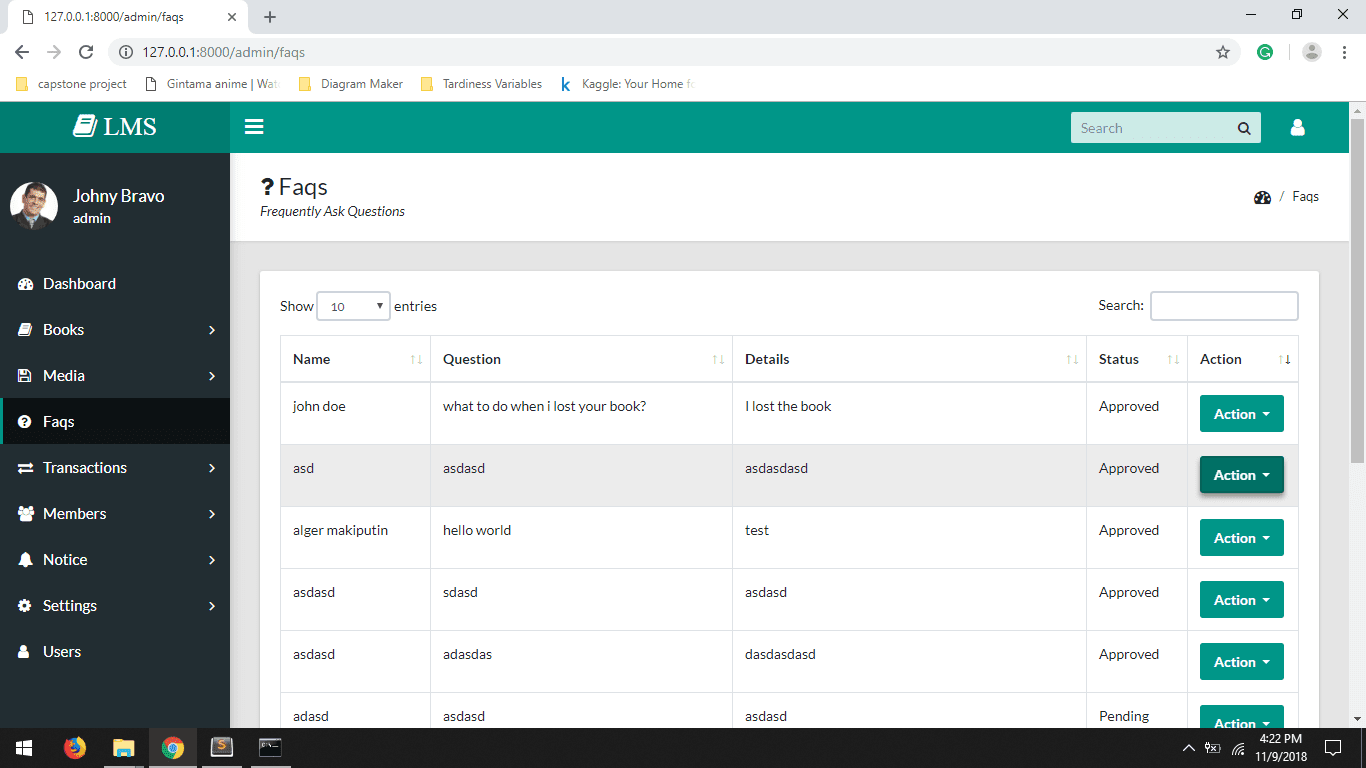 Library Management System and OPAC | IT CS Project