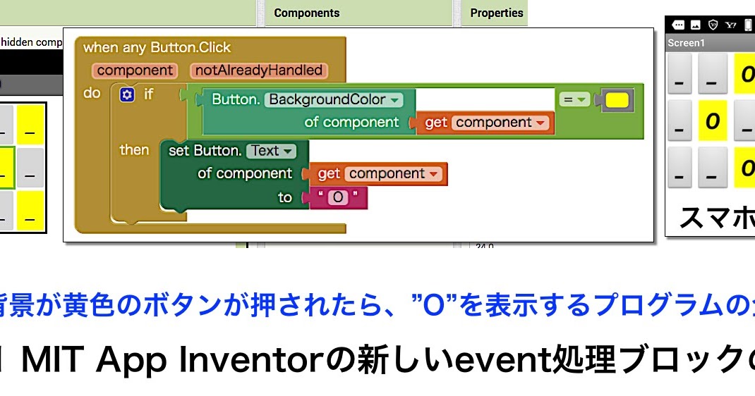 sparse-dense by FoYo: MIT App Inventorの新しいイベント処理ブロック