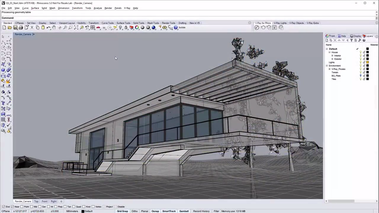 Exterior Lighting Vray Rhino