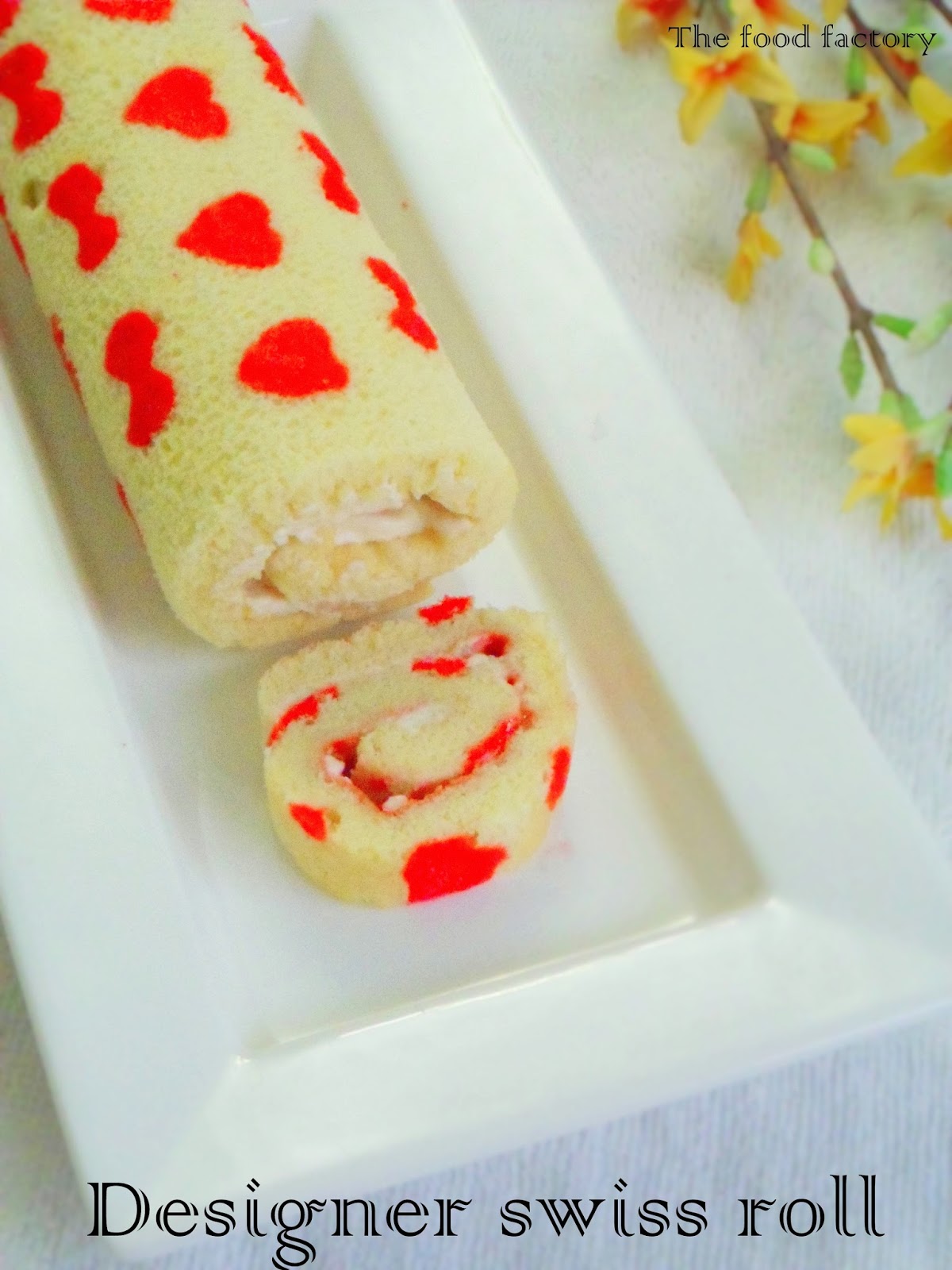 Designer swiss roll | Patterned swiss roll | The food factory