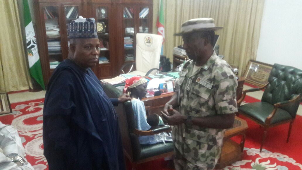 IN PICTURES: Nigerian Military rescue Chibok girl and her baby from Sambisa, hand her over to ...