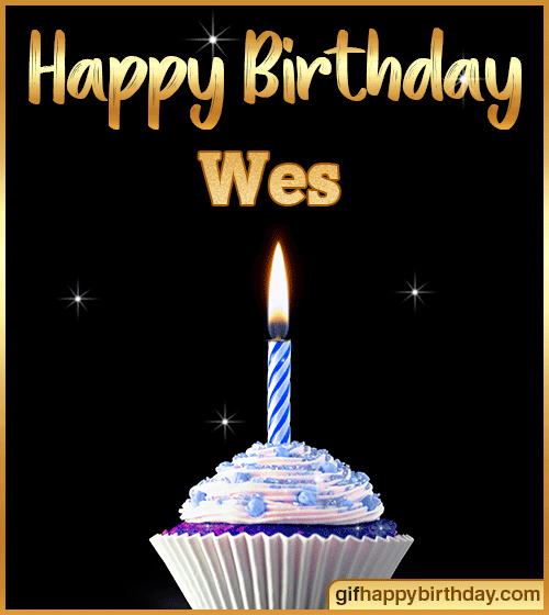 Wish Happy Birthday GIFs with Name Wes