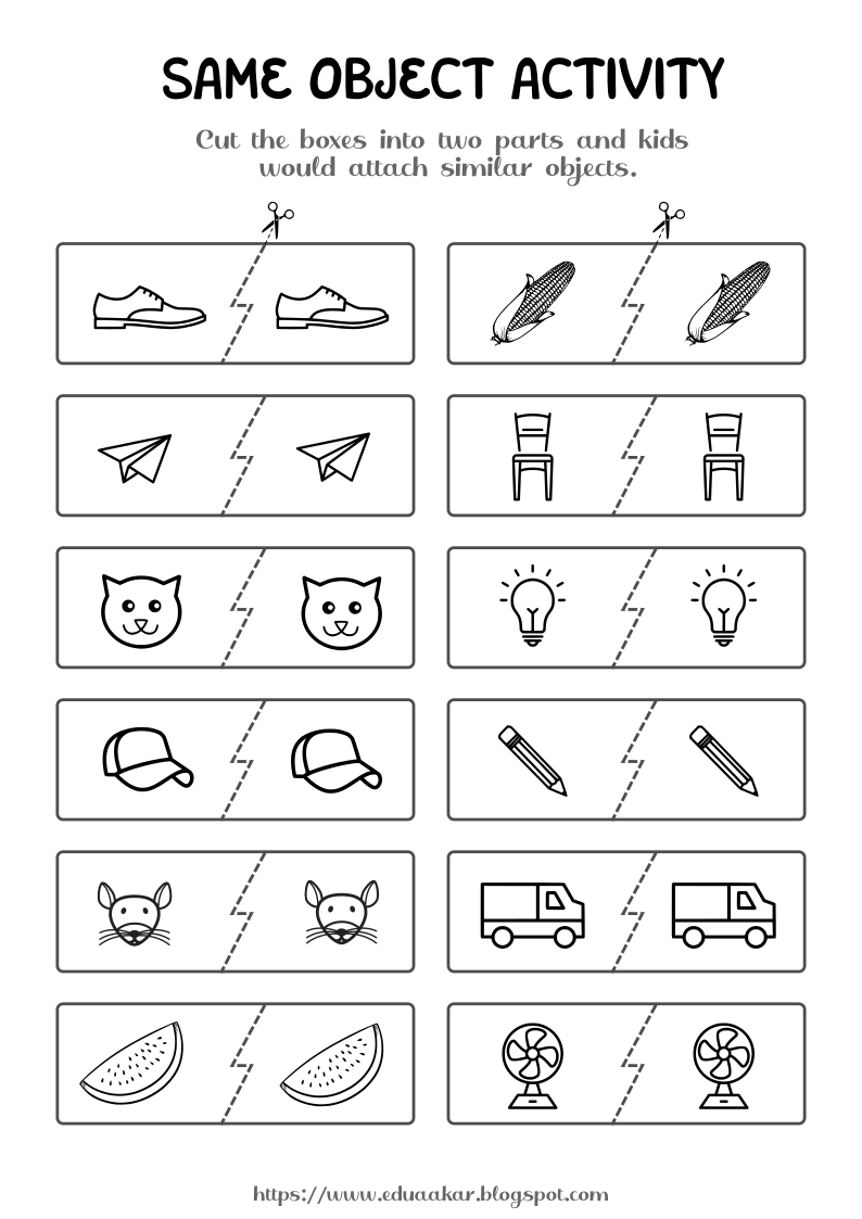 Same and Different Worksheets for Kids: Develop Cognitive Skills with Fun