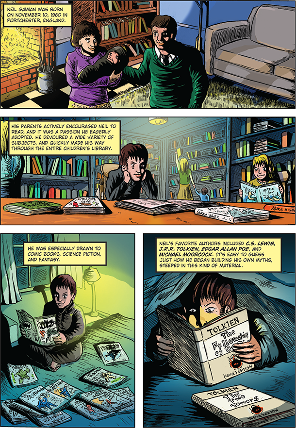 NEIL GAIMAN (PART ONE) - A FOUR PAGE PREVIEW - Comic Book and Movie Reviews