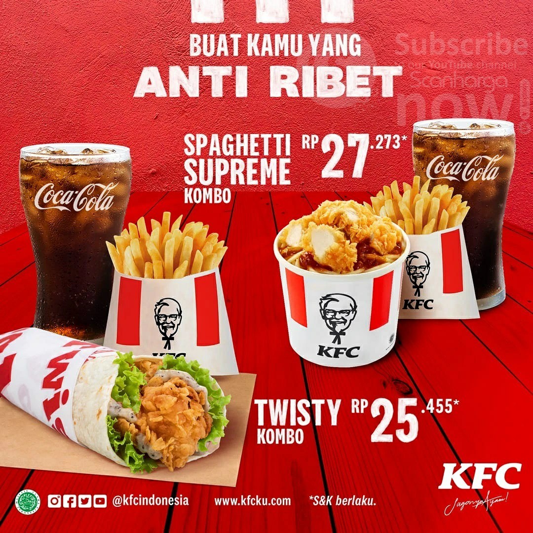 Promo KFC NEW COMBO! Spaghetti Supreme (Twisty Kombo) harga mulai Rp.25 ...