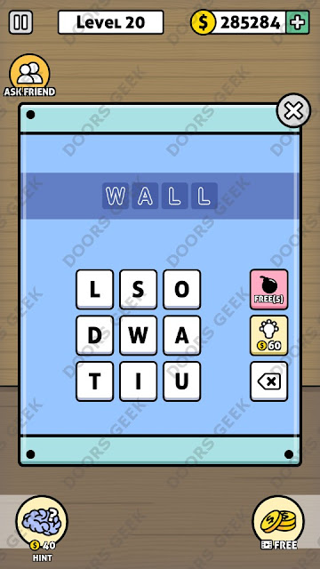 Escape Room: Mystery Word Level 20 Answer ~ Doors Geek