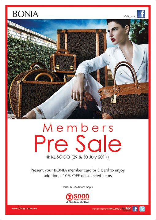 Bonia Members Pre Sale (29 July - 30 July) | Malaysia Warehouse Sales ...
