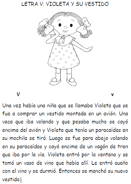 Blog grado primero Manuela Beltrán : PROYECTO LECTOR LETRA V,v.