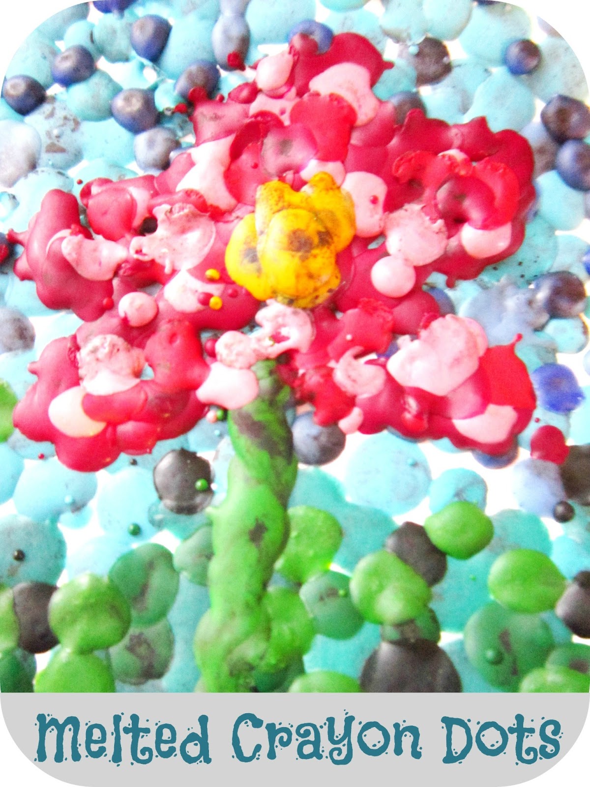 Miss Yellow Shoes: Melted Crayon Dot Art