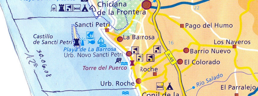 viajedejavi. Sur: Etapa 12 (128) Sacti Petri-Cabo de Roche