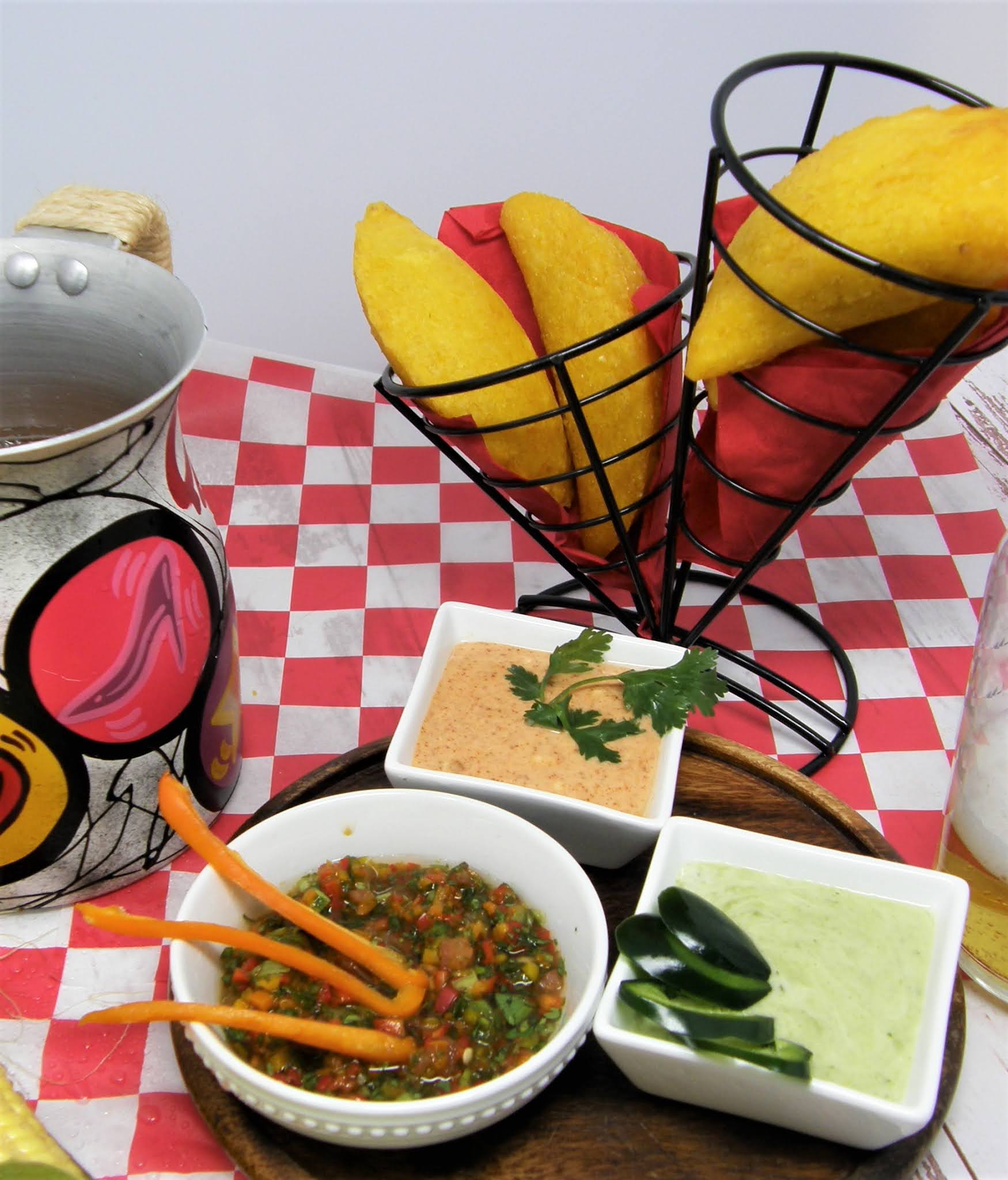 Ají Sauce a colorful chopped salsa. Colombian staple sauce. Sauce recipe