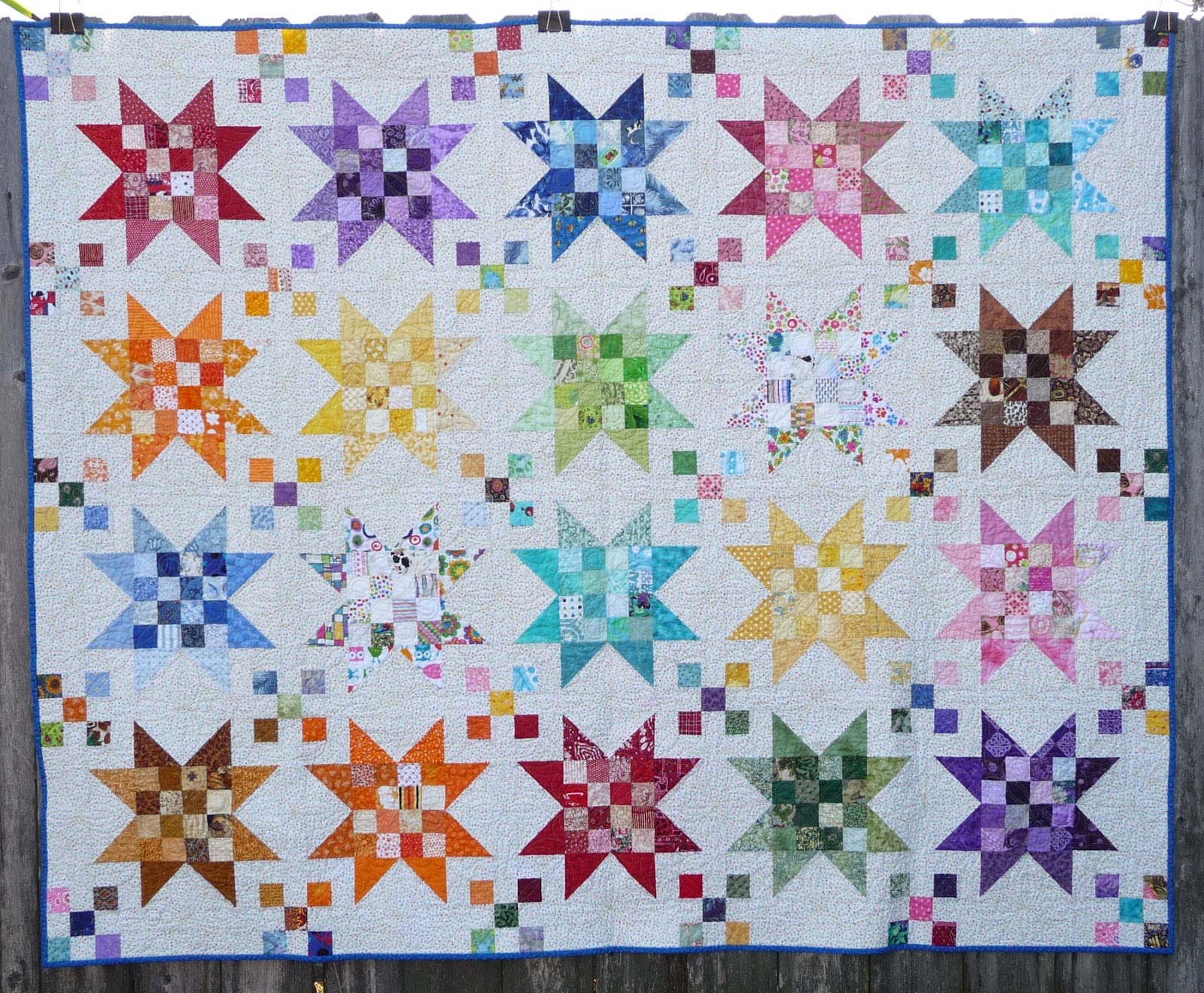 Quilting on the Crescent: Spools & Binding & Scrap Jar Stars