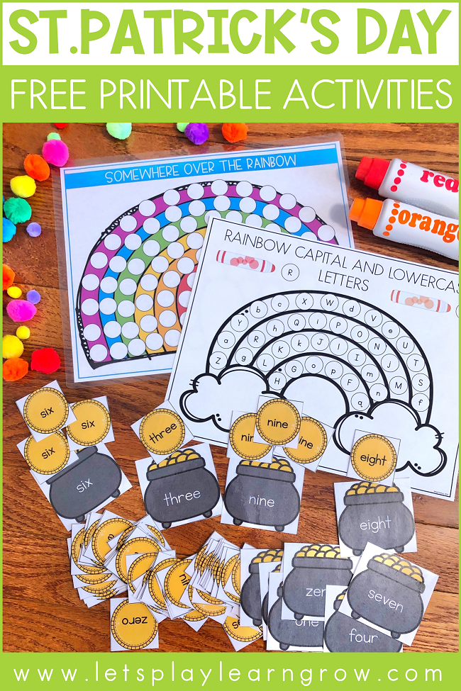 St. Patrick's Day Free Printables | Lets Play.Learn.Grow