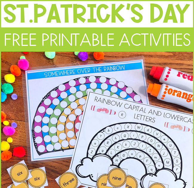 St. Patrick's Day Free Printables | Lets Play.Learn.Grow
