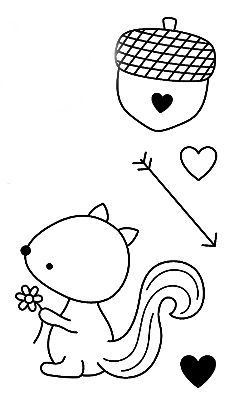 Riscos graciosos (Cute Drawings): Esquilos (Squirrels)