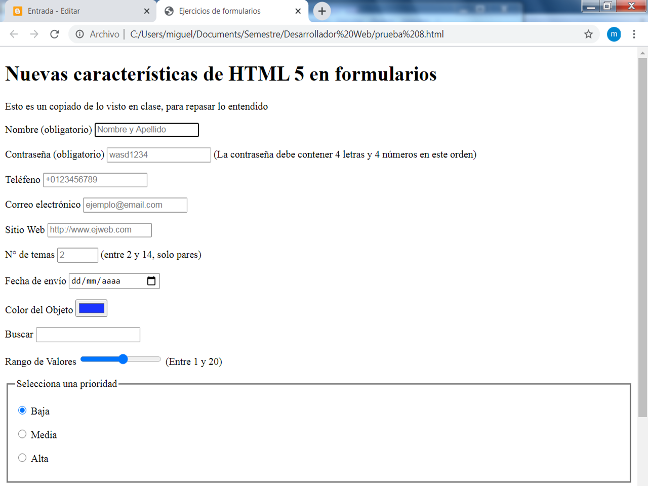Realizando Formularios En Html 5